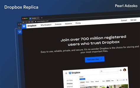 Dropbox Homepage Replica Behance