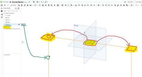 Derived Sketch On Another Sketch No Transform — Onshape