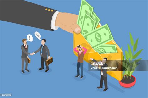3d 아이소 메트릭 플랫 벡터 일러스트 레이 션 의 부패 사기 사기에 대한 스톡 벡터 아트 및 기타 이미지 사기 주기 3