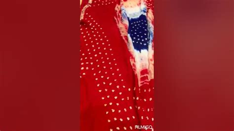 Viscose Georgette Tie And Dye Bandhej Sarees Sf12 Youtube