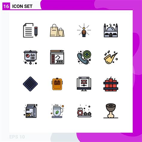 16 Creative Icons Modern Signs And Symbols Of Ramadan Mosque Shop Islam Perception Editable