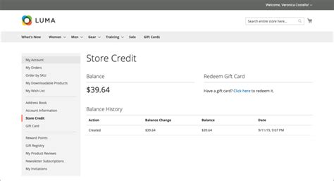在客户帐户仪表板中存储贷项 Adobe Commerce 在客户帐户仪表板中存储贷项 Adobe Commerce