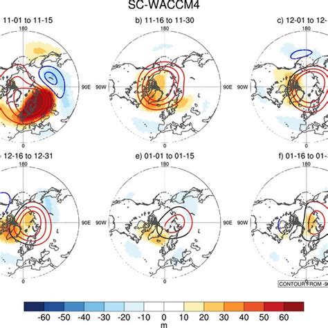 Anomalies Of Z500 Shading 10 M Contour Interval And Z50 Contours