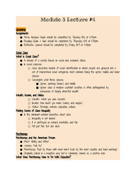 Module 3 Lecture 4 Notes Module 3 Lecture 4 Upcoming Assignments