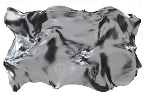 Abstract Silver Fabric Like Material With Flowing Reflective Surface