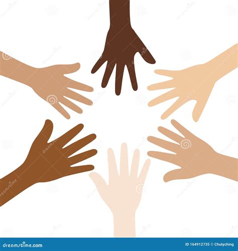People With Different Skin Colors Putting Their Hands Together Unity