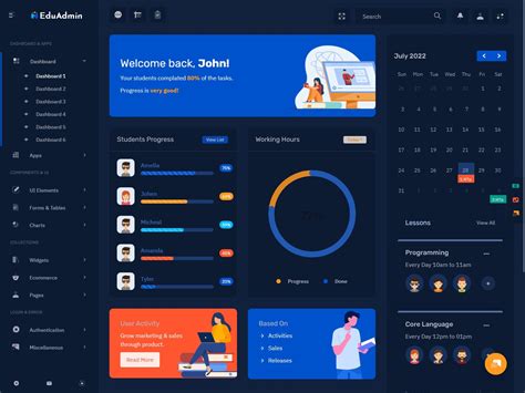 LMS Dashboard Bootstrap Admin Template With UI Framework EduAdmin