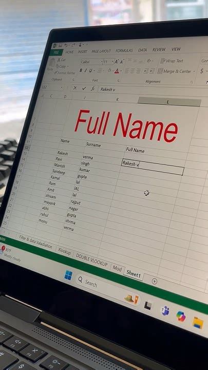 flash fill in excel short cut… computer exceltech basicexcel dataentry excel ️🌍 youtube