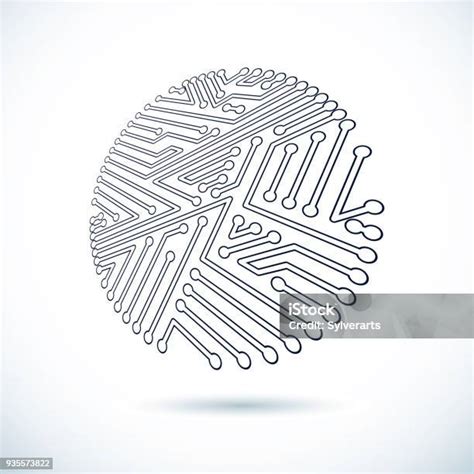 순환 회로 보드 벡터 추상적인 기술 그림입니다 하이테크 디지털 체계 전자 장치입니다 0명에 대한 스톡 벡터 아트 및 기타 이미지 0명 3차원 형태 Cpu Istock