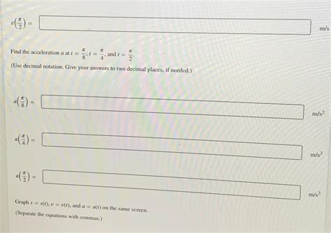 Solved Graph S S T V V T And A A T On The Same Screen Chegg Com