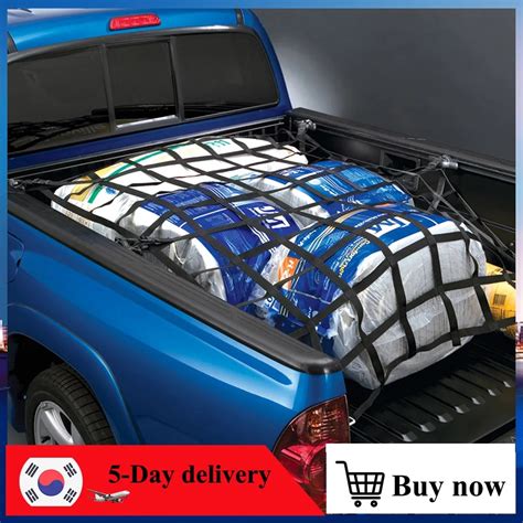 자동차 트렁크 루프탑 메쉬 화물 네트 무거운 화물 네트 트럭 트레일러 덤프스터 확장 메쉬 커버 수하물 네트 4 개의 고정 벨트 트렁크 그물망 네트 그물망네트