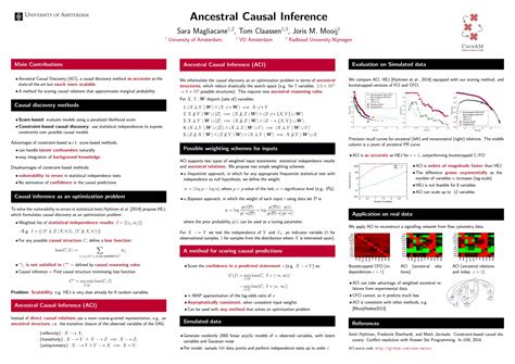 Ancestral Causal Inference Nips 2016 Poster Pdf