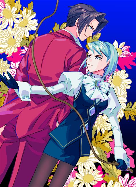Miles Edgeworth And Franziska Von Karma Ace Attorney Drawn By Oshaberi Usagi Danbooru
