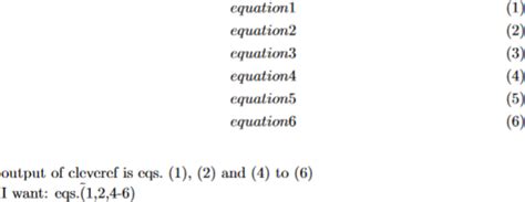Cleveref Condense Cross References TeX LaTeX Stack Exchange