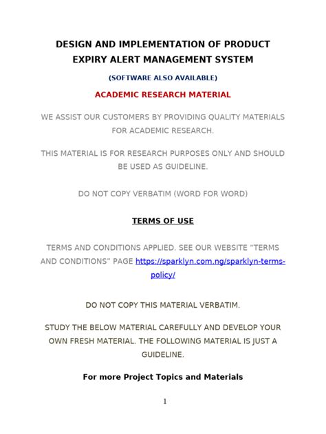 Product Expiry Alert Management System Pdf Computing Information Technology
