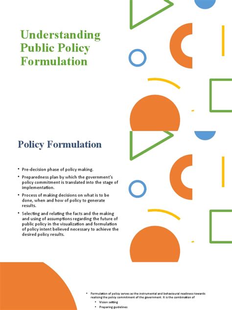 Policy Formulation Process Pdf Policy Cognition