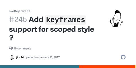 add `keyframes` support for scoped style · issue 245 · sveltejs svelte · github