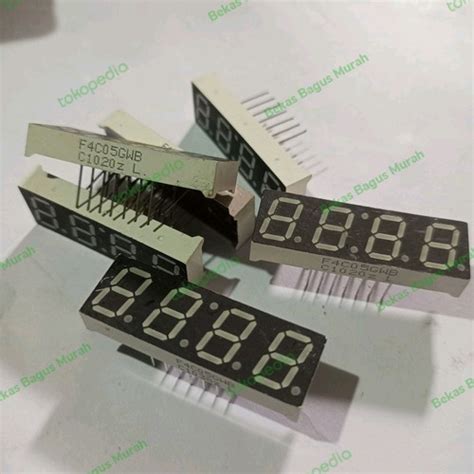 Jual Seven Segment 4 Digit Jam Digital Clock Green 14 Pin Jakarta