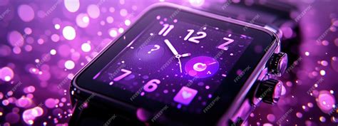 Smartwatch Interface Digital Clock And Apps Vibrant Colors Soft Ambient