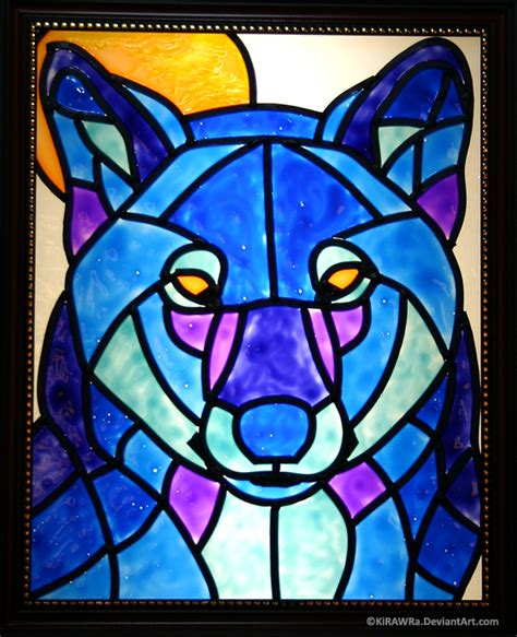 Faux Stained Glass Wolf — Weasyl