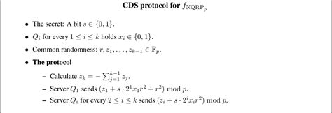 Figure 1 From Quadratic Secret Sharing And Conditional Disclosure Of
