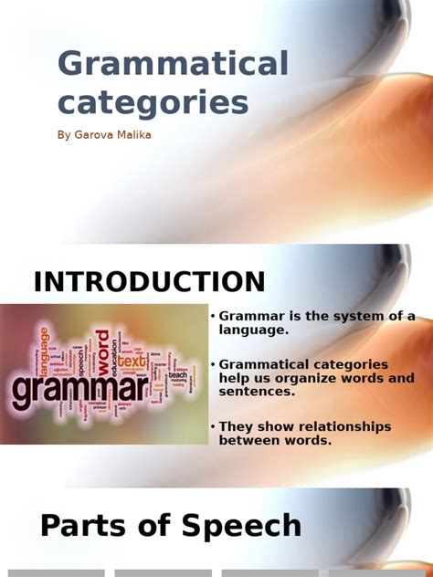 Grammatical Categories Pdf