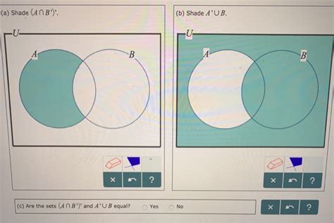 solved a shade anb b shade a ub x c are the sets