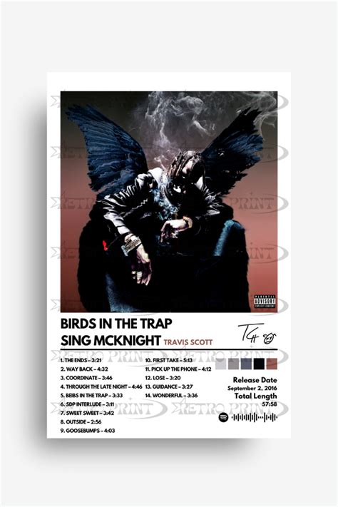 Birds In The Trap Sing Mcknight Album Cover Poster Travis Scott