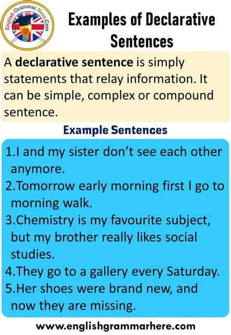 A Declarative Sentence Is Simply Statements That Relay Information It
