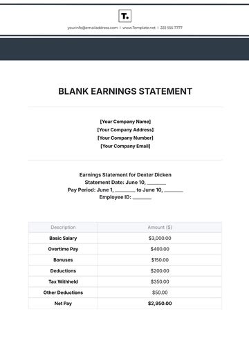 Free Blank Employee Statement Template To Edit Online