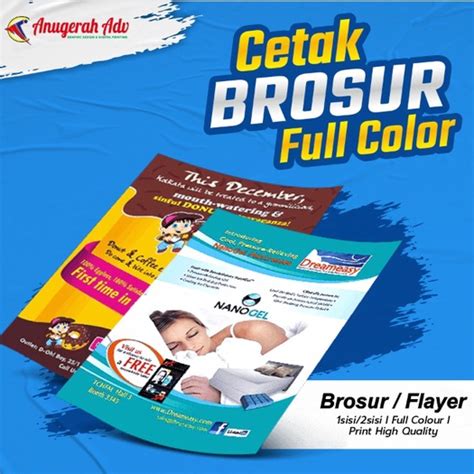 Jual CETAK BROSUR ART PAPER 120gr CETAK BROSUR FULLCOLOR ART PAPER 120gr Shopee Indonesia