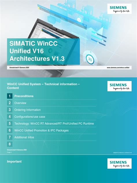 Simatic Wincc Unified V16 Architecture En V1 4 Pdf Microsoft