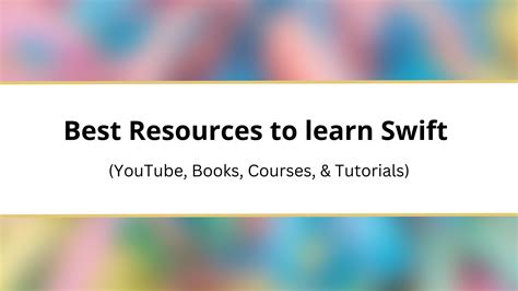 41 Best Resources To Learn Swift Youtube Courses Booksetc