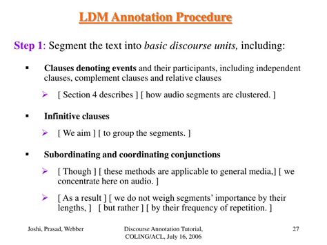 Ppt Discourse Annotation Discourse Connectives And Discourse Relations Powerpoint