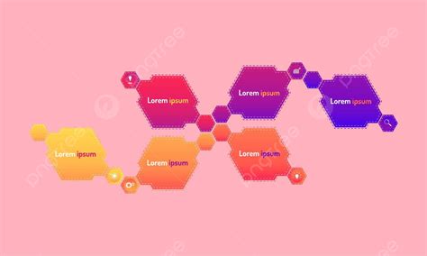 Modern Polygon Infographic With Data Elements And Icons Vector Circle