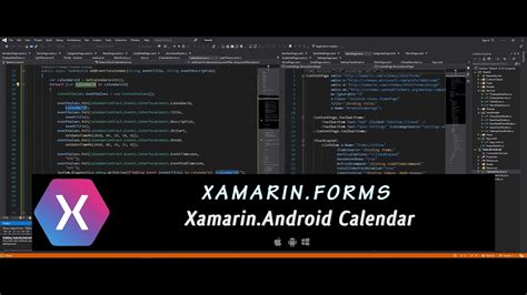 Xamarinforms 17 Xamarinandroid Calendar Youtube