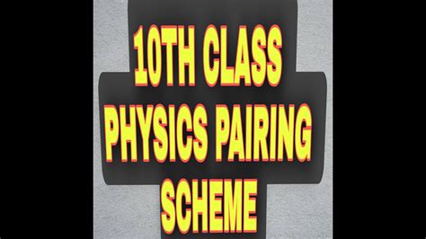 10th Class Physics Pairing Scheme 2023 10 Class Paper Pattern Physics