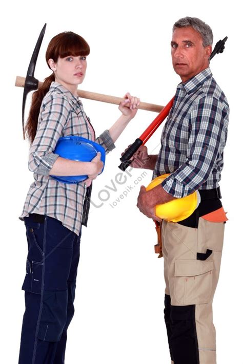 남성 및 여성 육체 노동자의 사진 사진 무료 다운로드 Lovepik