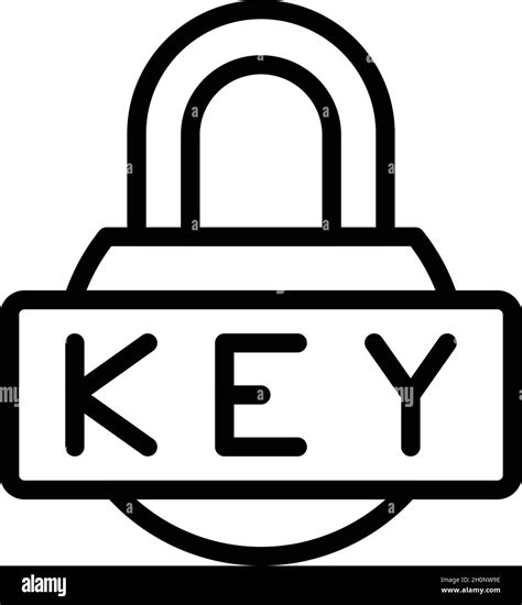 Code Key Icon Outline Vector Password Verification Sms Login Stock