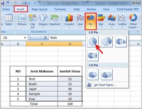 Cara Membuat Diagram Pie Di Excel