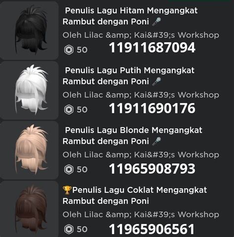 Songwriter Lifts Hair With Bangs For Brookhaven Rambut Gaya Rambut Gambar