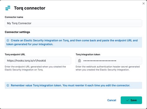 Torq Connector And Action Kibana Guide 816 Elastic