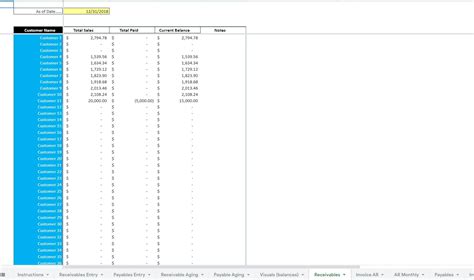 Excel Template Accounts Receivable And Payable Tracker Excel Template Xlsx Flevy