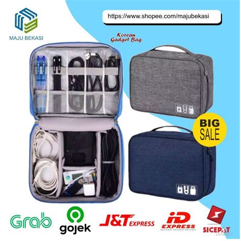 Jual Travel Pouch Organizer Tempat Kabel Charger Hp Serbaguna Shopee Indonesia