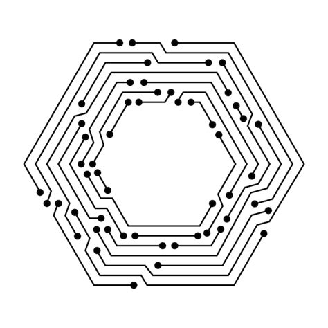Premium Vector Circuit Board Circle Frame