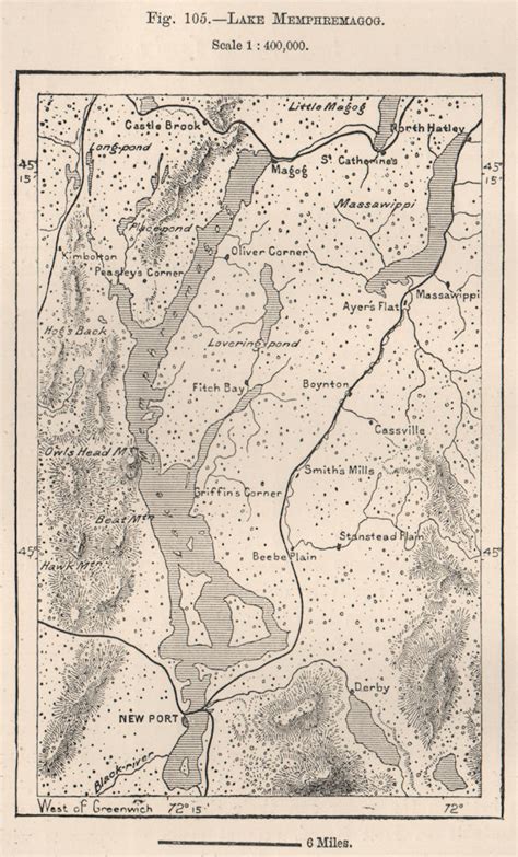 Lake Memphremagog By Reclus Î LisÎ¹e Antiqua Print Gallery