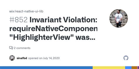 Invariant Violation Requirenativecomponent Highlighterview Was Not Found In The Uimanager