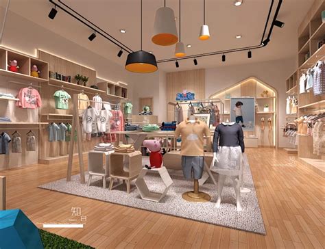 儿童服装店设计 店铺设计 花瓣网