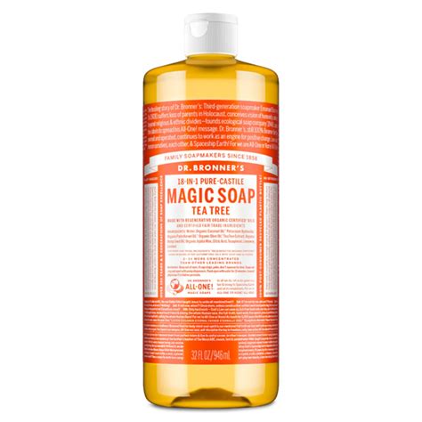 Dr Bronners Tea Tree Pure Castile Liquid Soap 32 Oz