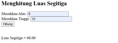 Program Menghitung Luas Segitiga Dengan Php Dan Html Input Type